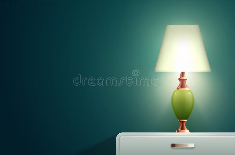 Table Lamp Poster stock vector. Illustration of icon - 49734618