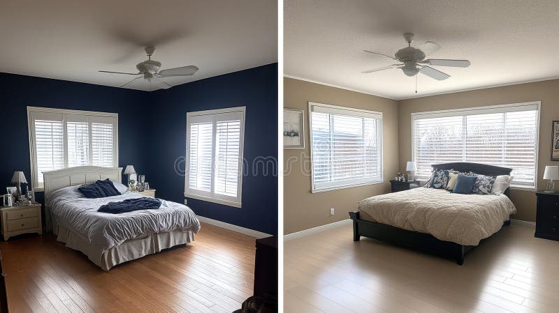 Bedroom Makeover a Side-by-Side Comparison of Dark Vs Light Interior ...