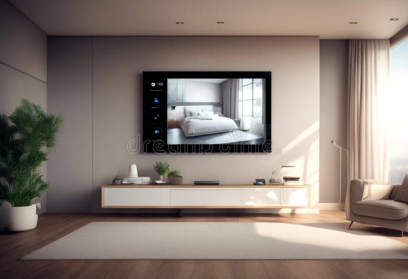 Bedroom Modern Smart Screen Home Touch Technology Thermostat Wall ...