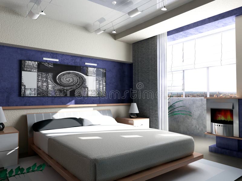 Bedroom in the morning stock image. Image of domestic - 2069161