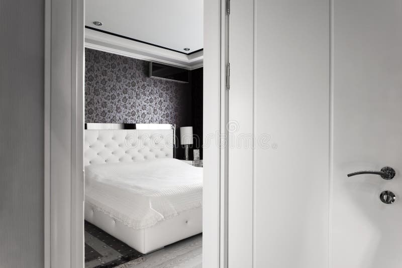 Bedroom s open door stock image. Image of comfortable - 21022097