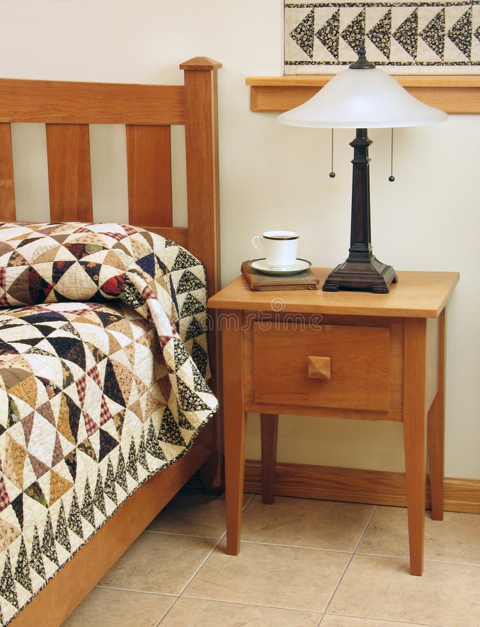 Bedroom with Shaker-style Furniture Stock Image - Image of peaceful ...