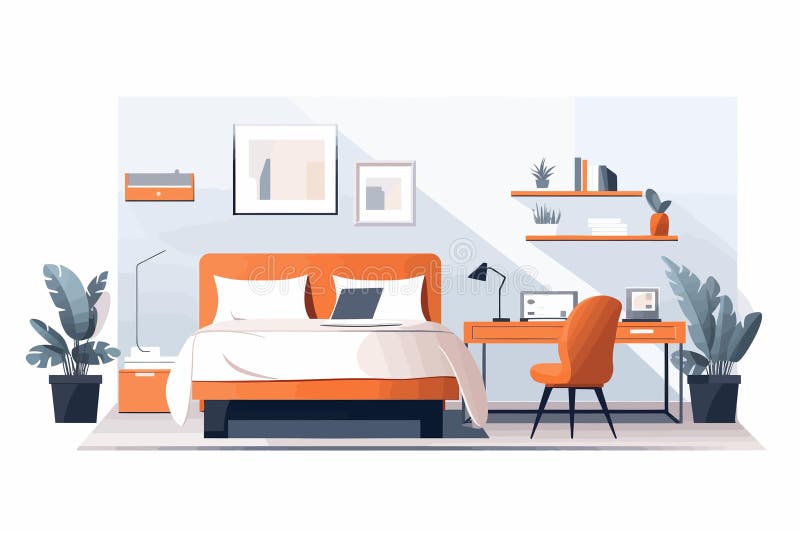 Bedroom Vector Flat Minimalistic Isolated Illustration Stock Vector ...