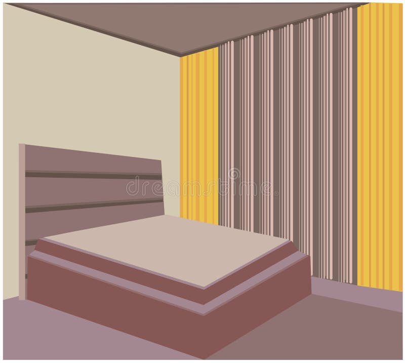 Bedroom Vector Illustration Stock Vector - Illustration of house ...