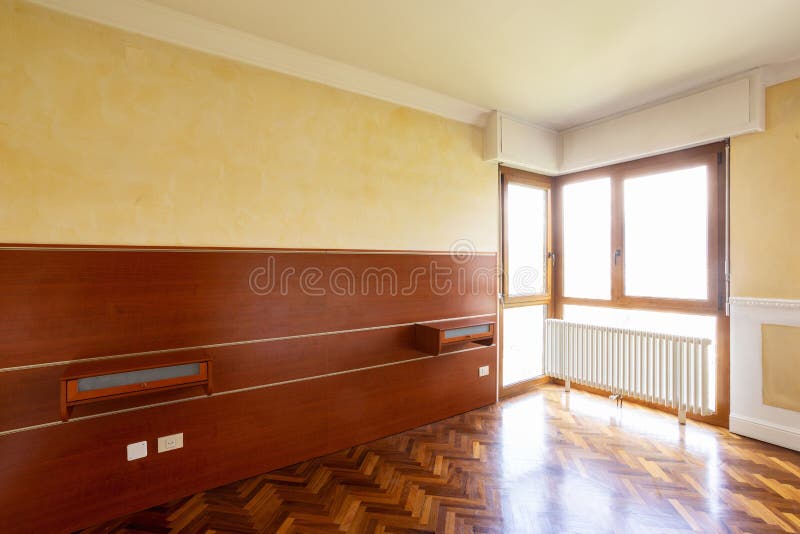 Bedroom with Window and Radiator Stock Photo - Image of architecture ...