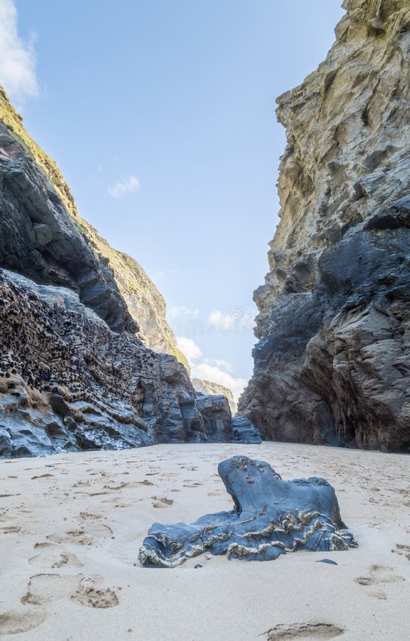 Bedruthan Steps Stunning Beach and Stacks Stock Image - Image of path ...
