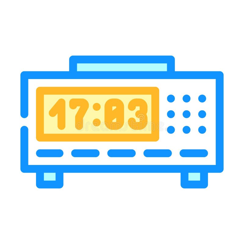 Bedside Clock Color Icon Vector Illustration Stock Vector ...