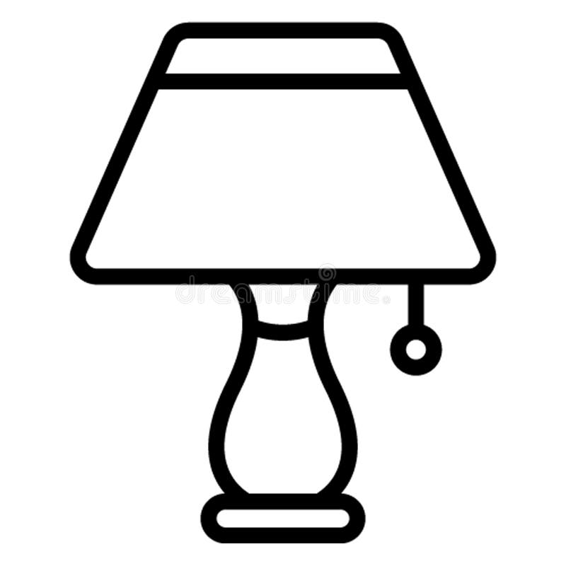 Bedside Lamp Isolated Vector Icon Fully Editable Stock Vector ...