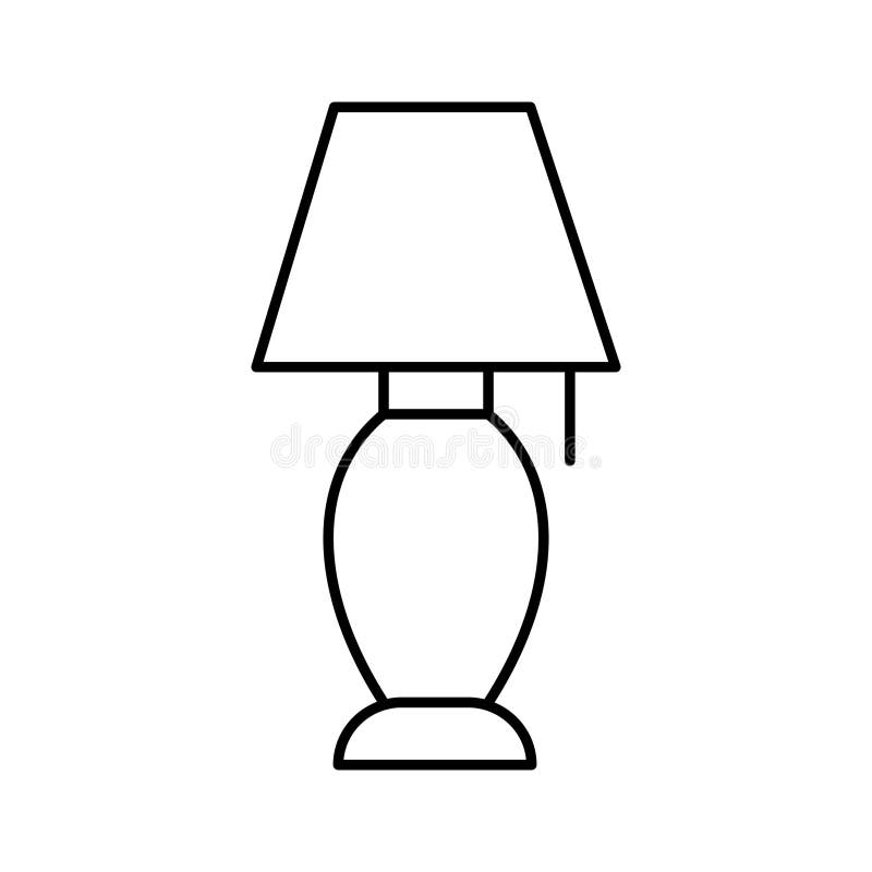 Bedside Lamp Isolated Vector Icon Fully Editable Stock Vector ...