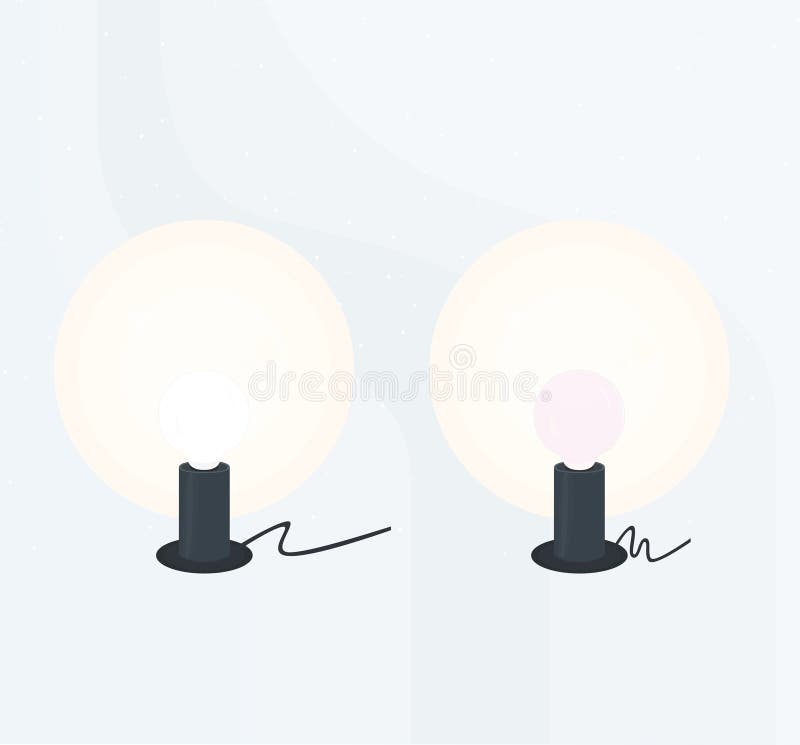 Bedside Night Light. Soft Electric Light. Vector. Stock Vector ...