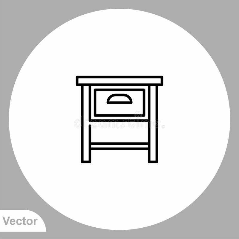 Bedside Table Vector Icon Stock Illustrations – 4,320 Bedside Table ...