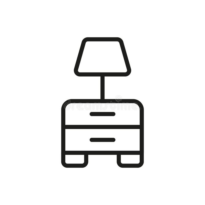 Bedside Table Icon Vector Basic Design Simple and Modern Stock Vector ...
