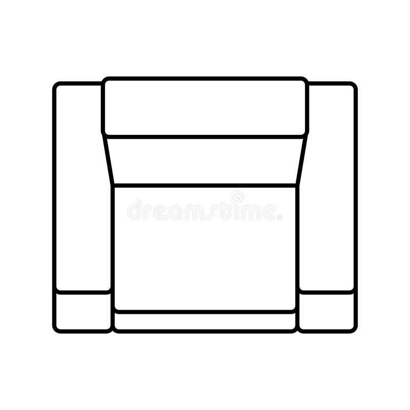 Bedside Table Top View Line Icon Vector Illustration Stock Vector ...