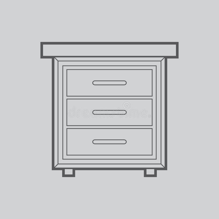 Bedside Table. Vector Illustration Decorative Design Stock Vector ...