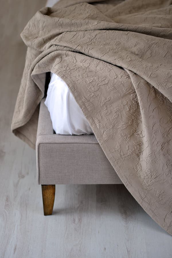 Bedspread stock image. Image of beige, brown, cozy, colours - 93348817