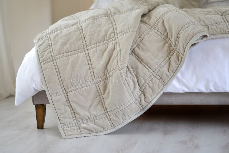 Bedspread stock image. Image of material, warm, cozy - 93349545