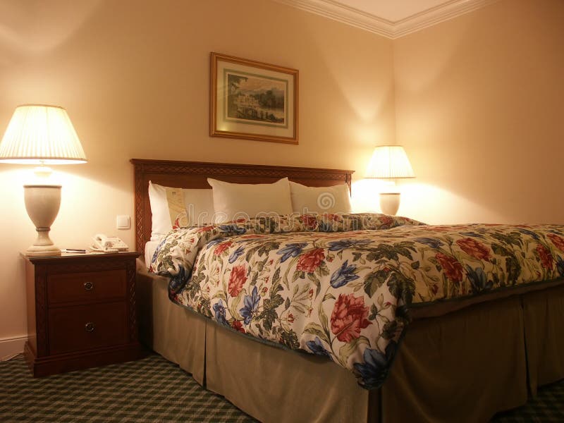 Bed stock image. Image of rooms, bedspread, bedroom, beds - 1388361