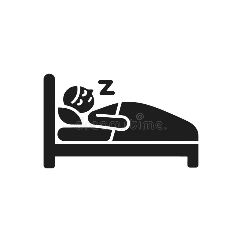 Bedtime Rest Comfort Icon stock vector. Illustration of relaxation ...