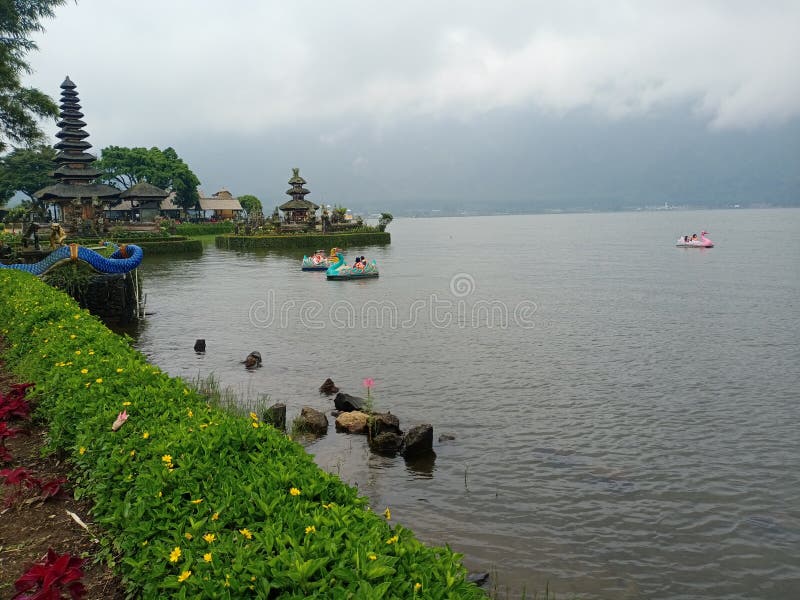 Bedugul view by side editorial stock image. Image of water - 221183669