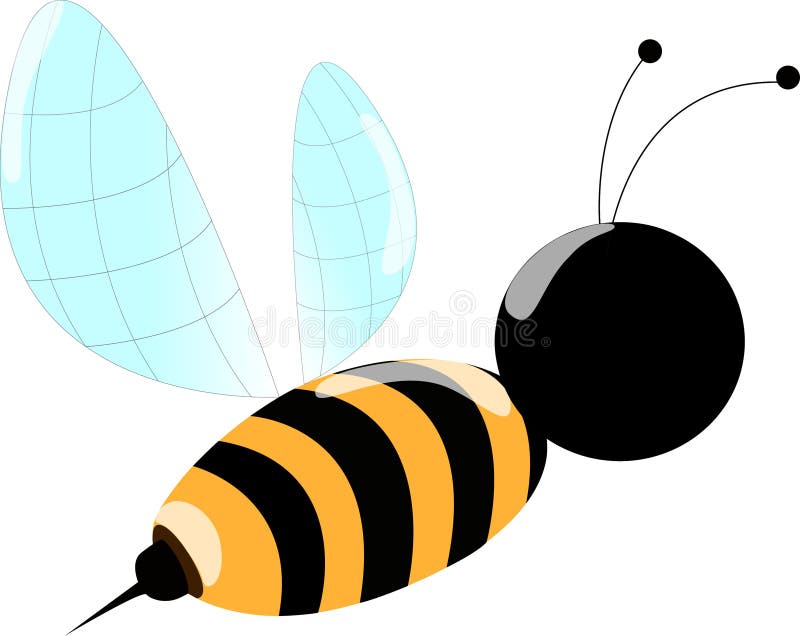 Bee, Cute Bee, Little Bee, Cartoon Image. Vector Illustration Stock ...