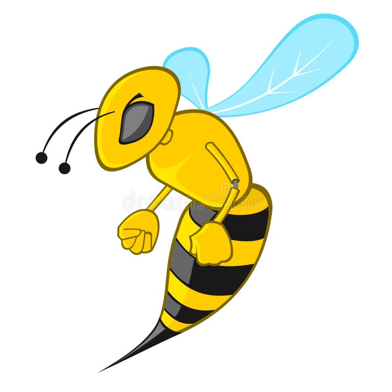 Angry cartoon bee stock vector. Illustration of angry - 20572521
