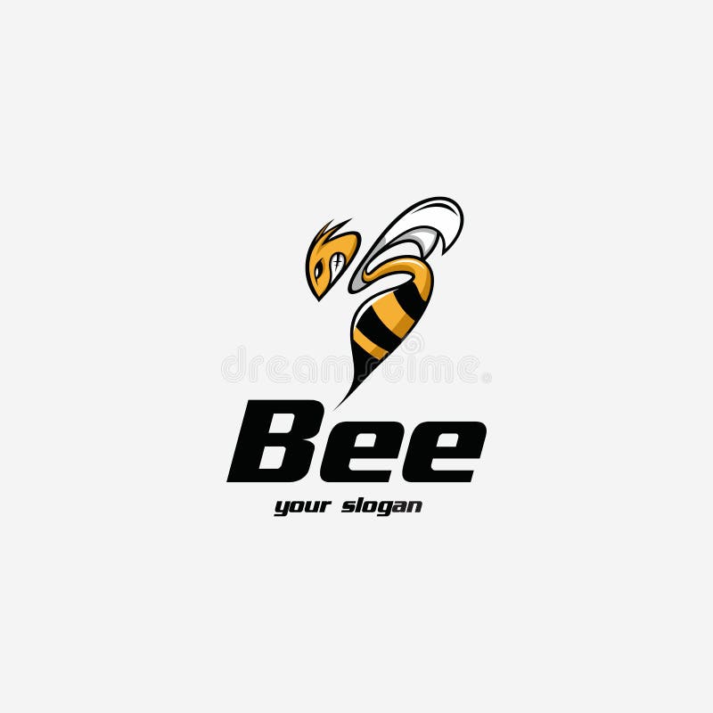 Bee animation logo stock illustration. Illustration of cute - 204861656