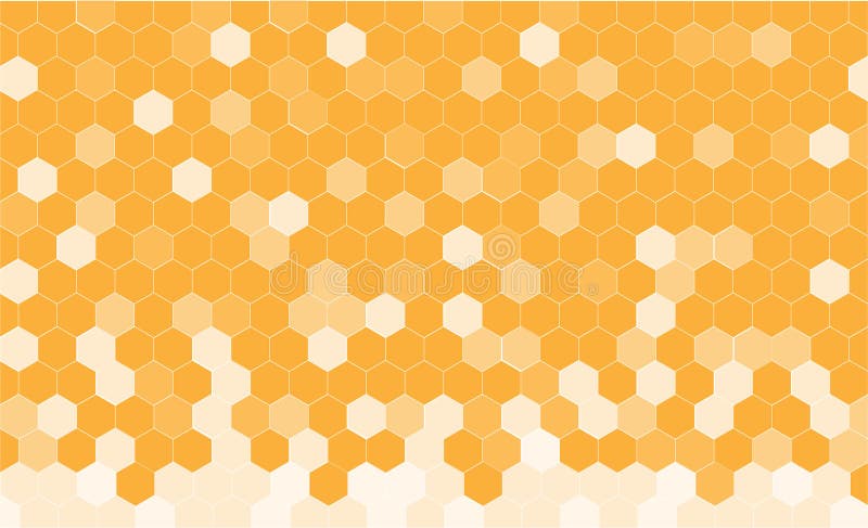 Yellow, Orange Beehive Background. Honeycomb, Bees Hive Cells Pattern ...