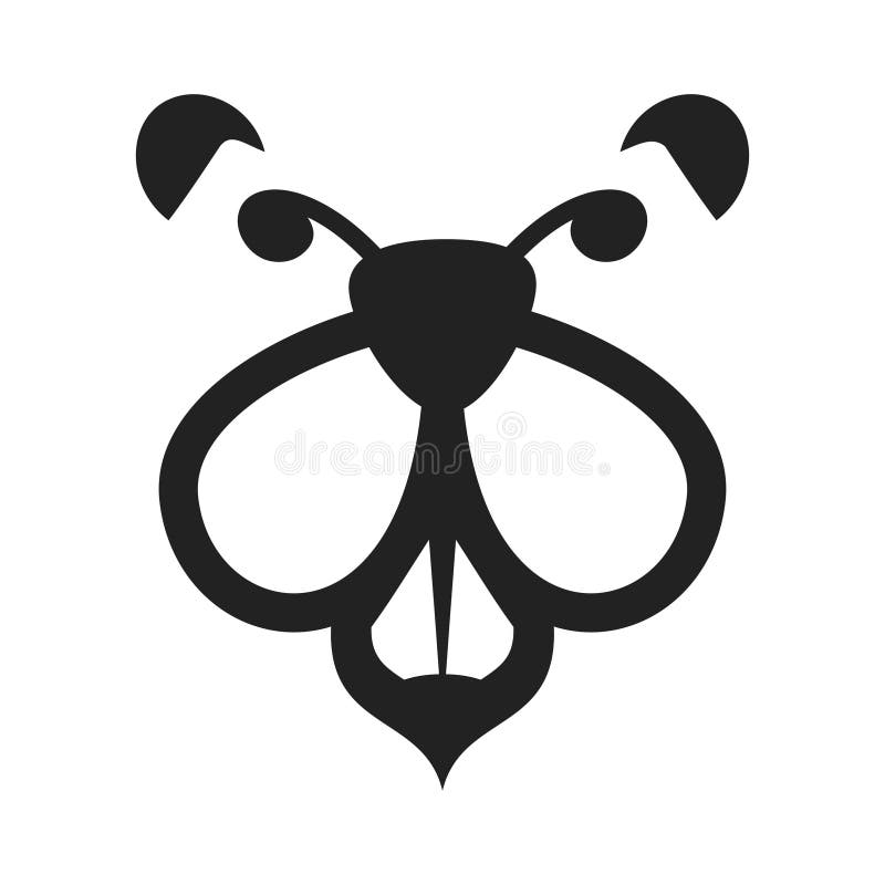 Bee and Beaver Face Vector Logo Stock Vector - Illustration of design ...