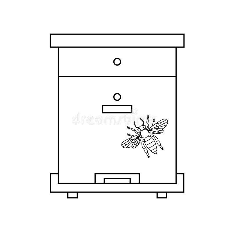 Bee beehive outline stock vector. Illustration of hive - 67682456 Bee beehive outline stock vector. Illustration of hive - 67682456
