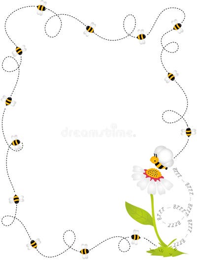 Bee Border Frame stock vector. Illustration of flying - 34493795