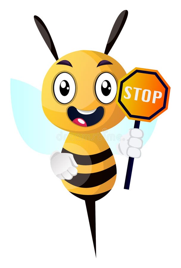Bee Stop Sign Picture Stock Illustrations – 335 Bee Stop Sign Picture ...