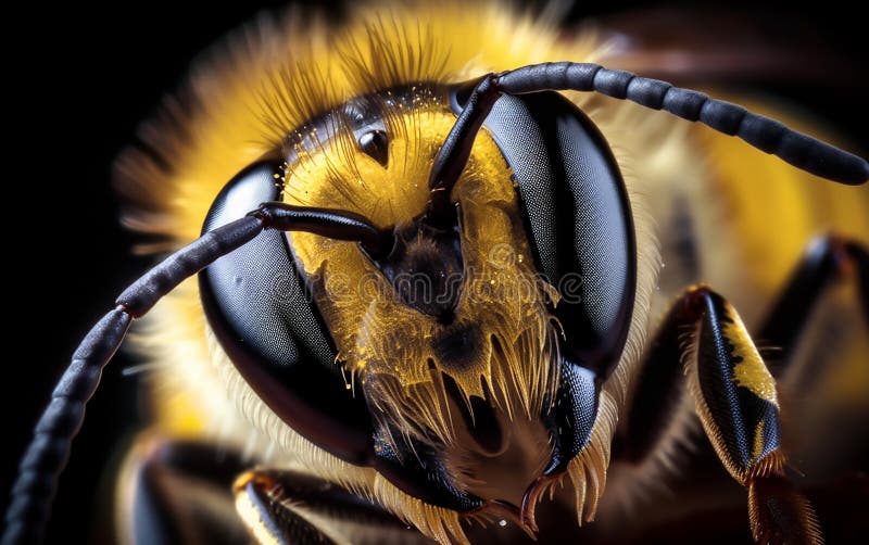 Bee Close-up, Macro, Bee Head Stock Image - Image of golden, breakfast ... Bee Close-up, Macro, Bee Head Stock Image - Image of golden, breakfast ...