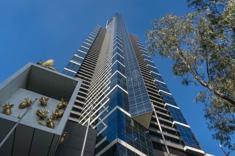 The Bee Colony Artwork on the Side of the Eureka Tower Editorial Image ...
