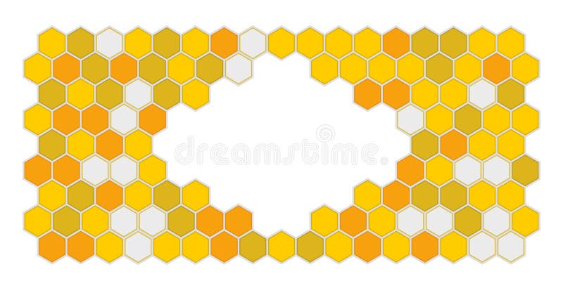 Bee Comb Pattern Illustration Stock Vector - Illustration of icon ...