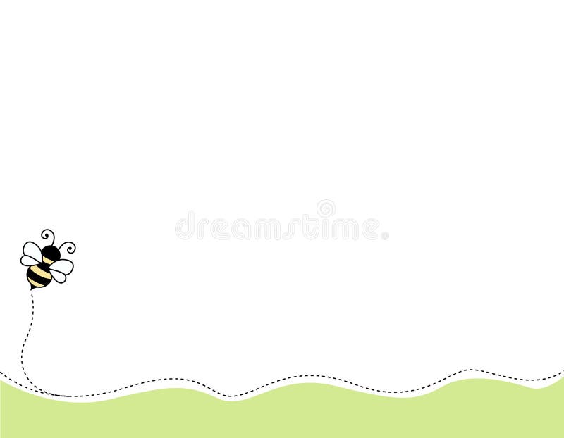 Flying Bee in a Honeycomb Frame Stock Illustration - Illustration of ...
