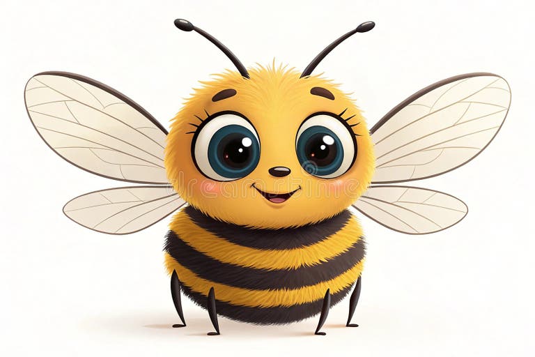 Bee. Cute Cartoon Bee Illustration Stock Image - Image of bumblebee ...