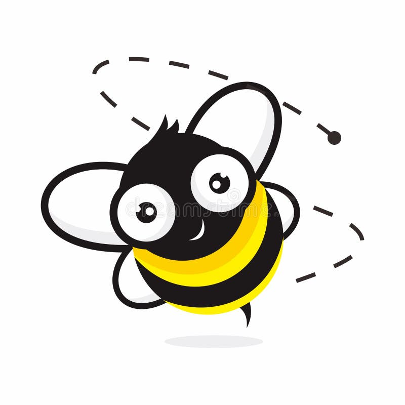 Bee cute stock illustration. Illustration of avatar, flying - 85105148