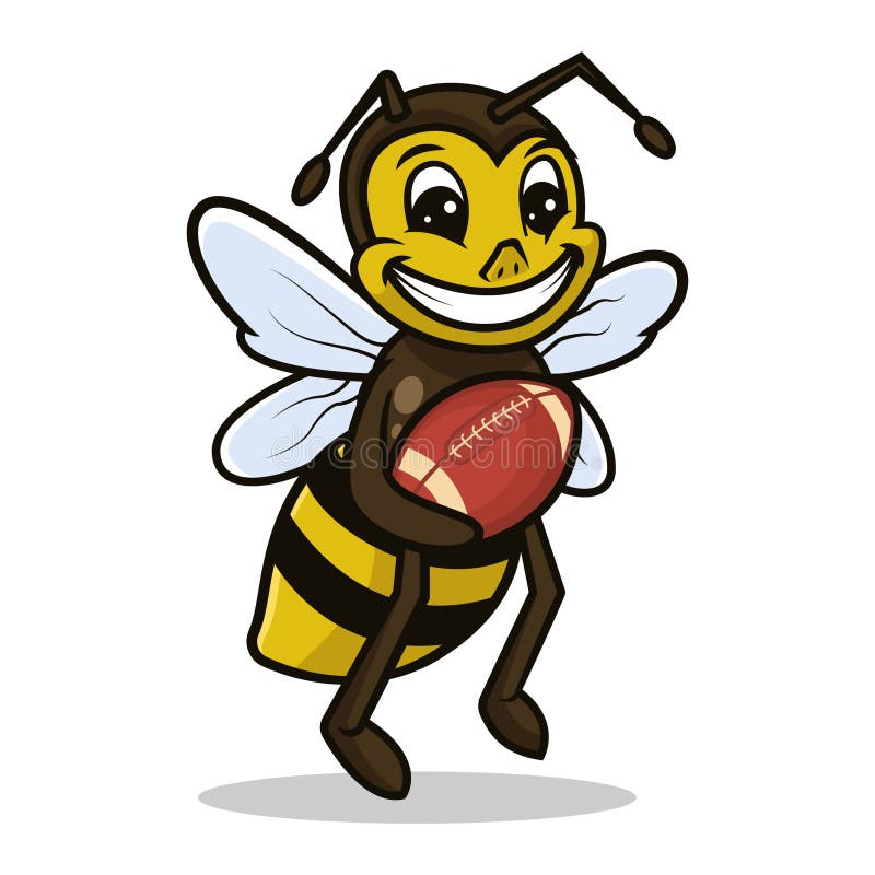 Cute Bee Mascot Sport Related Design Stock Vector - Illustration of ...