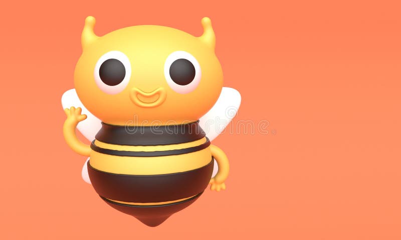 Bee. 3d rendering stock illustration. Illustration of simple - 130031918
