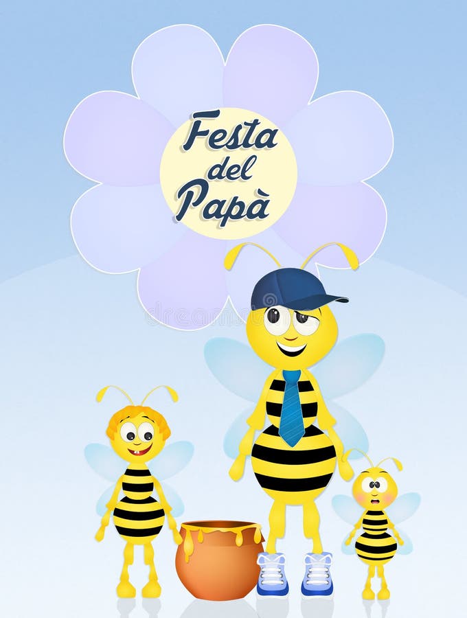 Bee dad for Father`s day stock illustration. Illustration of yellow ...