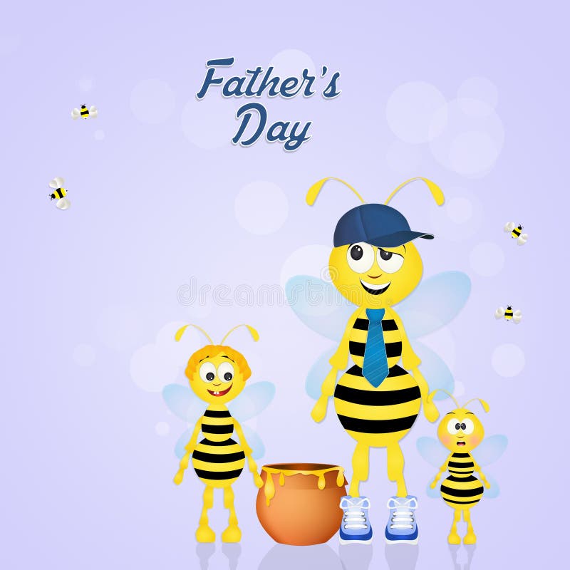 Bee dad for Father s day stock illustration. Illustration of sting ...