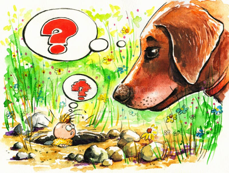 Bee and dog stock illustration. Illustration of daisy - 25365353