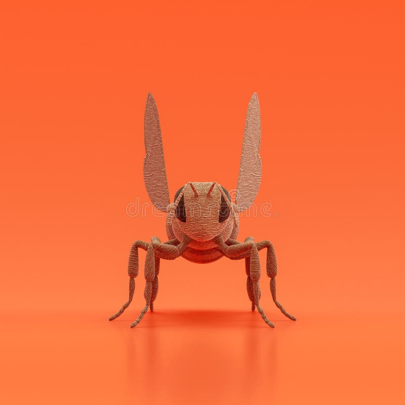 Bee Doll, Stuffed Insect Made of Fabric Single Varmint from Front View ...