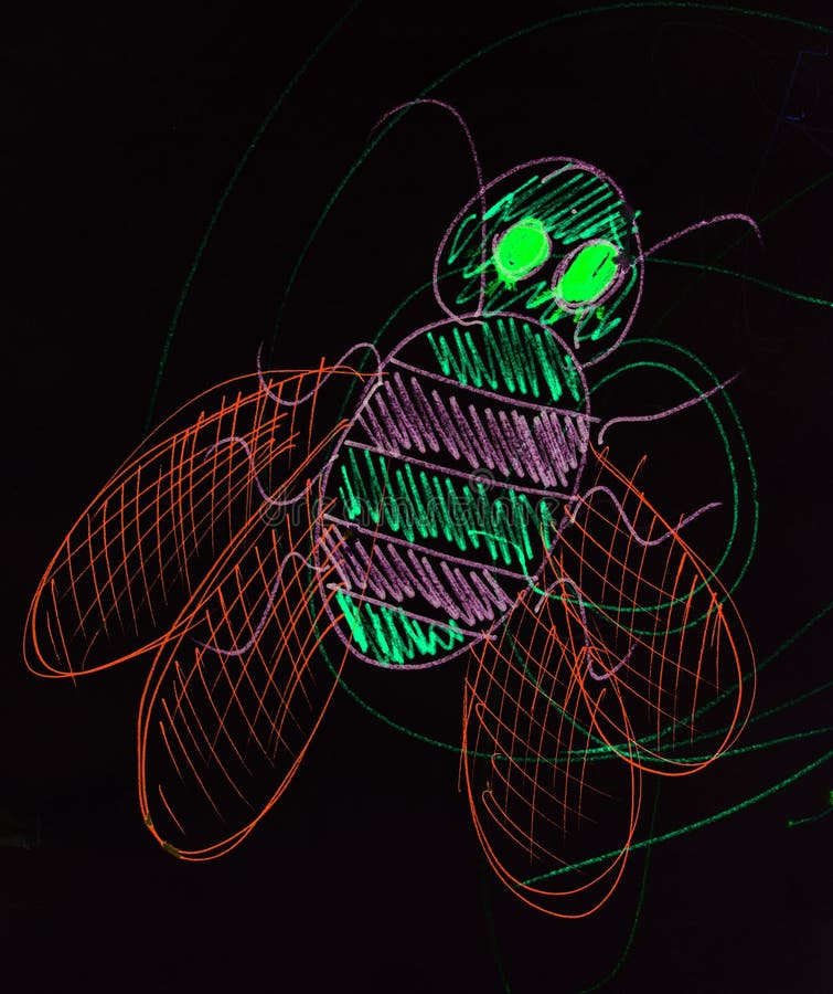 Bee drawn in pencil stock photo. Image of teamwork, cartoon - 49216374