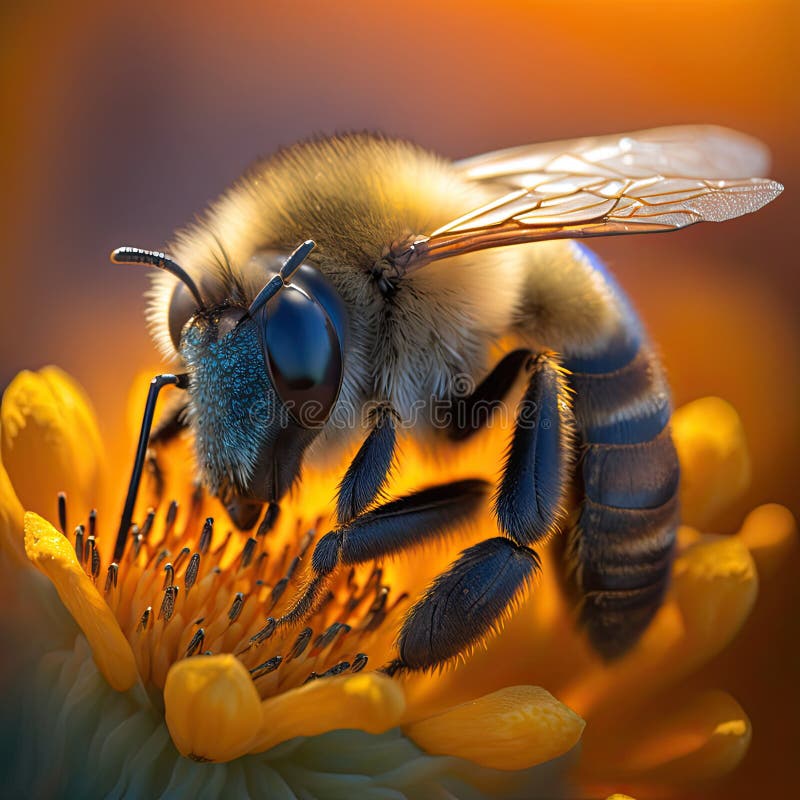 Bee Drinking Nectar Stock Illustrations – 28 Bee Drinking Nectar Stock ...