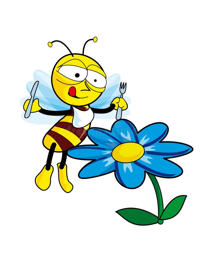 Bee eat stock illustration. Illustration of drawing, food - 13849718