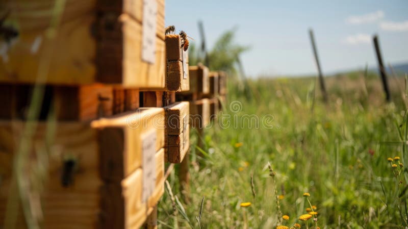 Bee Ecosystem Role Educational Boards Stock Illustration - Illustration ...