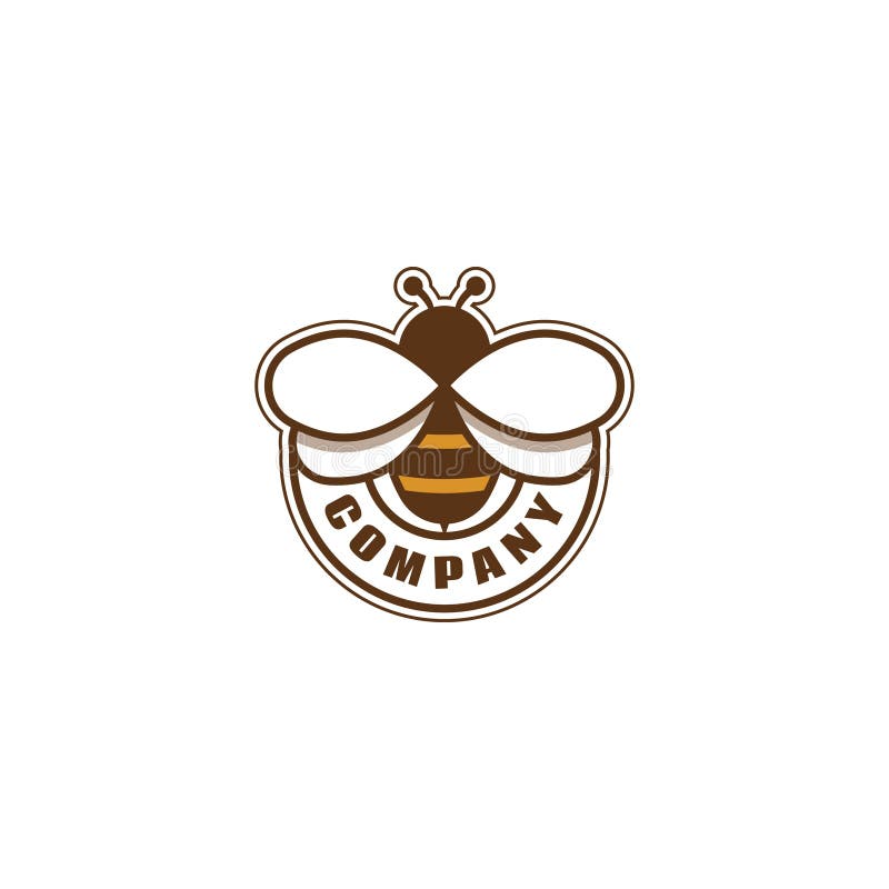 Bee emblem logo stock vector. Illustration of yellow - 305360727
