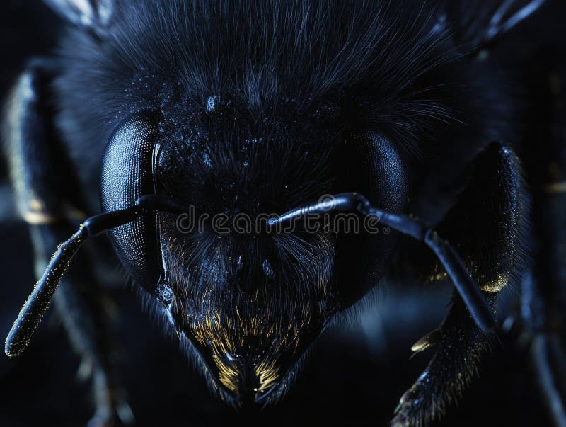 Bee Face Close Up stock photo. Image of wildlife, pollinators - 380156152