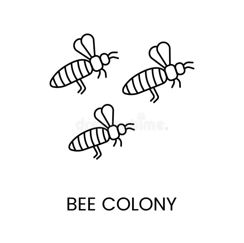 A Colony of Bees Buzzing Around Their Hive Collecting Nectar, Concept ...